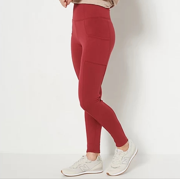 zuda | Pants & Jumpsuits | Zuda Fleece Lined Leggings Dark Berry | Poshmark